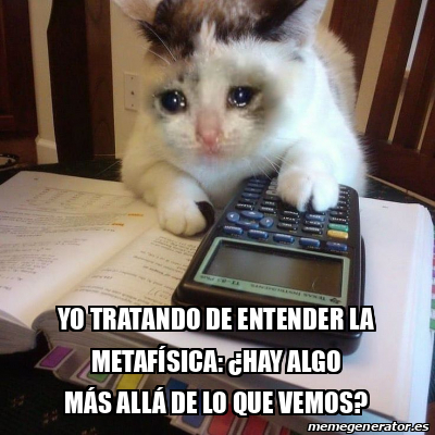 Meme Personalizado - Yo tratando de entender la metafísica: ¿Hay algo ...