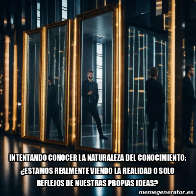 Meme Personalizado - Intentando conocer la naturaleza del conocimiento ...