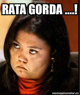 Meme Personalizado - RATA GORDA ....! - 33335865