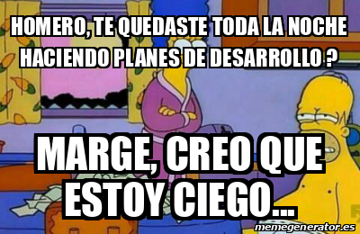 Meme Personalizado - Homero, te quedaste toda la noche haciendo planes ...