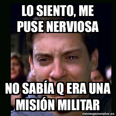Meme crying peter parker - Lo siento, me puse nerviosa No sabía q era ...