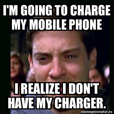 Meme crying peter parker - I'm going to charge my mobile phone I ...