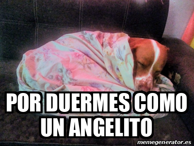 Meme Personalizado - Por duermes como un angelito - 33385237