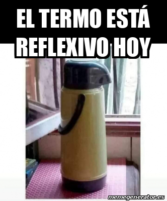 Meme Personalizado - El termo está reflexivo hoy - 33386542