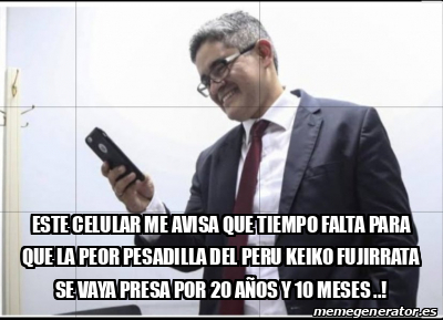Meme Personalizado - ESTE CELULaR ME AVISA QUE TIEMPO FALTA PARA QUE LA ...