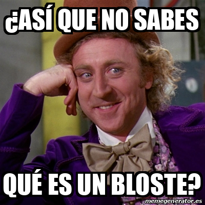 Meme Willy Wonka - ¿Así que no sabes qué es un BLOSTE? - 33393938