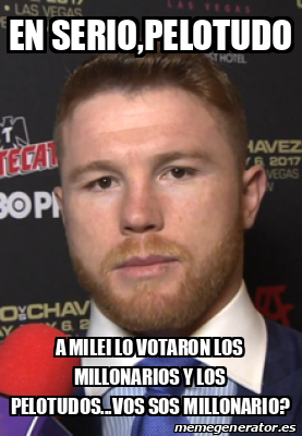 Meme Personalizado - en serio,pelotudo a milei lo votaron los ...