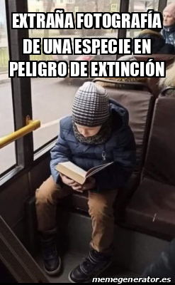 Meme Personalizado - Extraña fotografía de una especie en peligro de ...