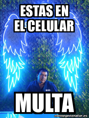 Meme Personalizado - ESTAS EN EL CELULAR MULTA - 33399138