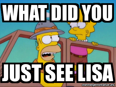 Meme Personalizado - What did you JUST SEE LISA - 33400570
