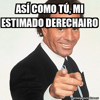 Meme Julio Iglesias - Así como tú, mi estimado derechairo - 33401254