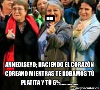 Meme Personalizado - .. Anneolseyo; Haciendo el Corazón Coreano ...