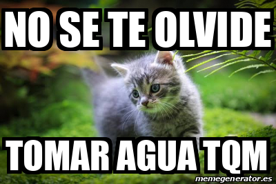Meme Personalizado - No se te olvide Tomar agua TQM - 33412073
