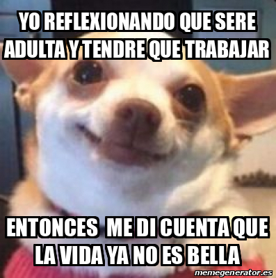 Meme Personalizado - yo reflexionando que sere adulta y tendre que ...