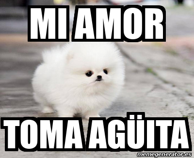 Meme Personalizado - mi amor toma agüita - 33420307
