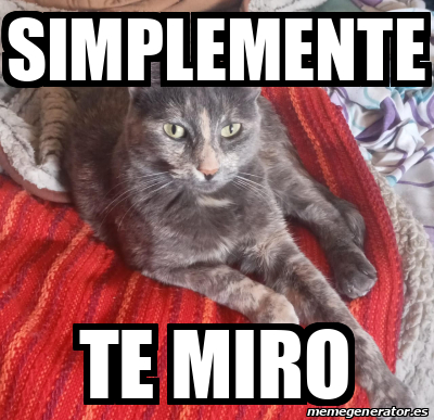 Meme Personalizado - simplemente te miro - 33420559
