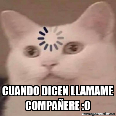 Meme Personalizado - Cuando dicen llamame compañere :O - 33421815