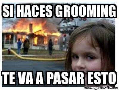 Meme Personalizado - si haces grooming te va a pasar esto - 33422738