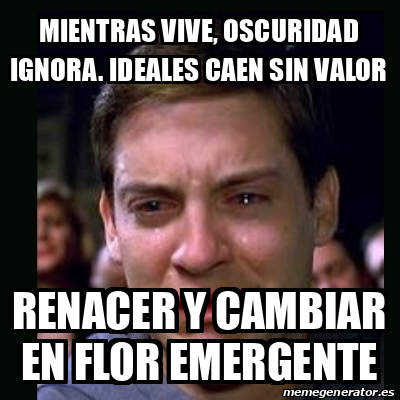 Meme crying peter parker - Mientras vive, oscuridad ignora. Ideales ...