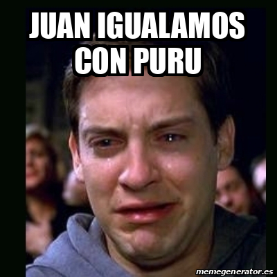 Meme crying peter parker - JUAN IGUALAMOS CON PURU - 33426876