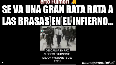 Meme Personalizado - SE VA UNA GRAN RATA RATA A LAS BRASAS EN EL ...