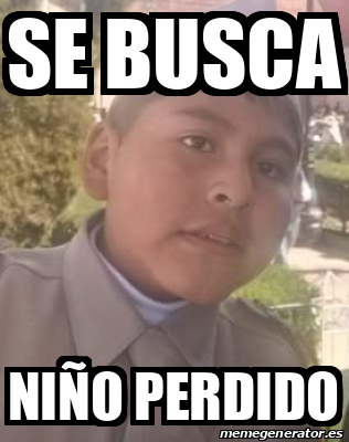 Meme Personalizado - Se Busca Niño Perdido - 33433370