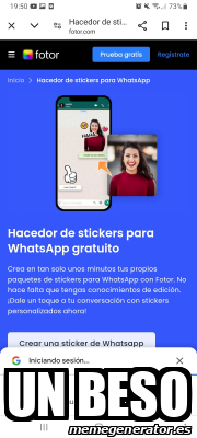 Meme Personalizado - Un beso - 33435213