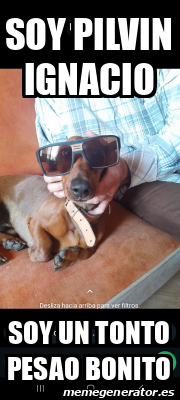 Meme Personalizado - Soy pilvin ignacio Soy un tonto pesao bonito ...