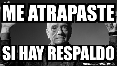 Meme Personalizado - me atrapaste si hay respaldo - 33446733