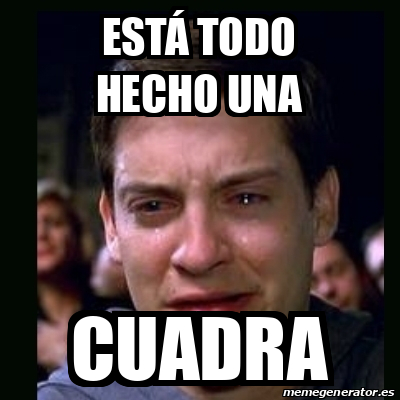 Meme crying peter parker - Está todo hecho una Cuadra - 33453254