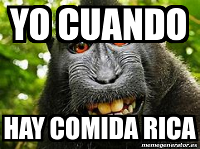 Meme Personalizado - yo cuando hay comida rica - 33455631