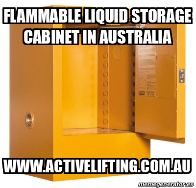 Meme Personalizado - Flammable liquid storage cabinet in Australia www ...