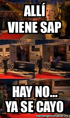 Meme Personalizado - Allí viene SAP Hay no… ya se cayo - 33456162