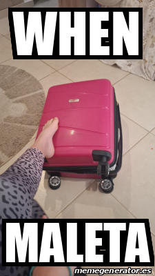Meme Personalizado - When Maleta - 33464149