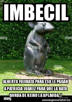 Meme Personalizado - IMBECIL ALBERTO FUJIRATA PARA ESO LE PaGAN A ...