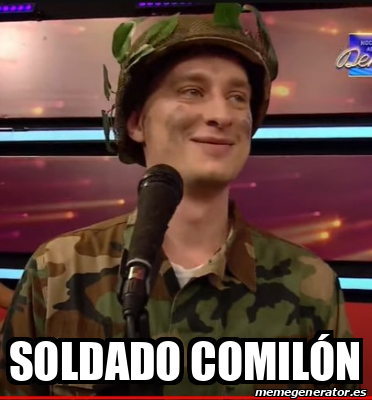 Meme Personalizado - soldado comilón - 33465917