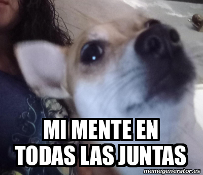 Meme Personalizado - Mi mente en todas las juntas - 33468983