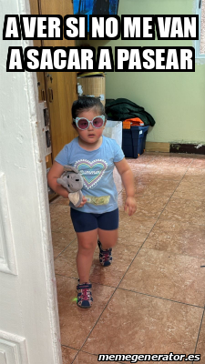 Meme Personalizado - A ver si no me van a sacar a pasear - 33478218