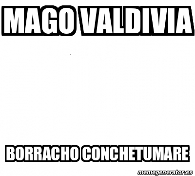 Meme Personalizado - MAGO VALDIVIA BORRACHO CONCHETUMARE - 33479452