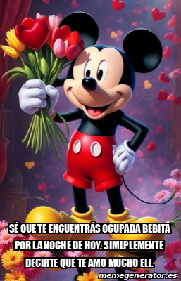 Meme Personalizado - SÉ QUE TE ENCUENTRÁS OCUPADA BEBITA POR LA NOCHE ...