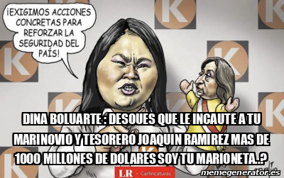 Meme Personalizado - DINA BOLUARTE : DESOUES QUE LE INCAUTE A TU ...