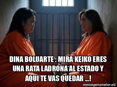 Meme Personalizado - DINA BOLUARTE : MIRA KEIKO ERES UNA RATA LADRONA ...