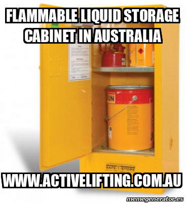Meme Personalizado - Flammable liquid storage cabinet in Australia www ...
