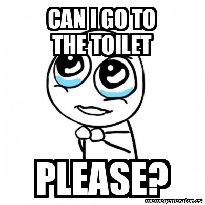 Meme Por favor - CAN I GO TO THE TOILET PLEASE? - 33052639