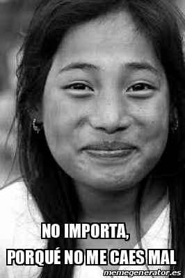 Meme Personalizado - No importa, porqué no me caes mal - 33054867