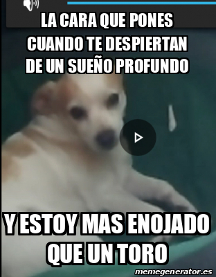 Meme Personalizado - La cara que pones cuando te despiertan de un sueño ...