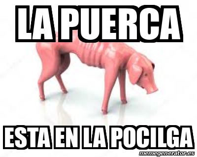 Meme Personalizado - la puerca esta en la pocilga - 33057875