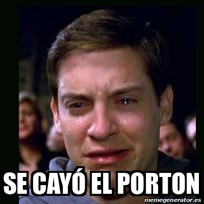 Meme crying peter parker - Se cayó el porton - 33501367