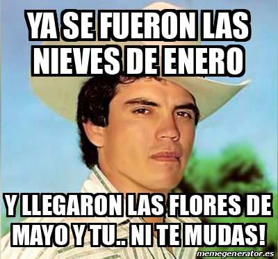 Meme Personalizado - YA SE FUERON LAS NIEVES DE ENERO Y LLEGARON LAS ...