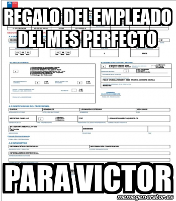 Meme Personalizado - Regalo del empleado del mes perfecto Para victor ...